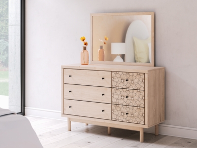 Click here for Shapella 6 Drawer Dresser and Mirror  Tan prices