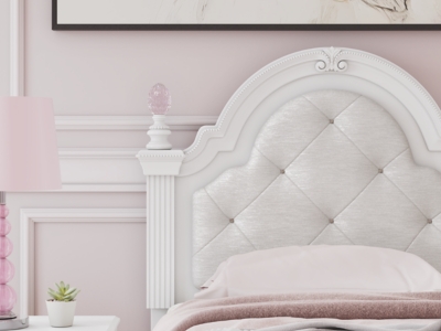 Click here for Maylilly Twin Upholstered Panel Headboard  White prices