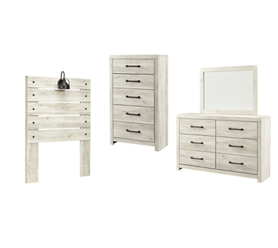 Click here for Cambeck Twin Panel Headboard Bed with Mirrored Dre... prices