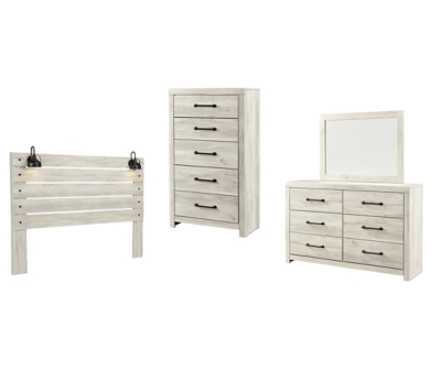 Click here for Cambeck King Panel Headboard Bed with Mirrored Dre... prices