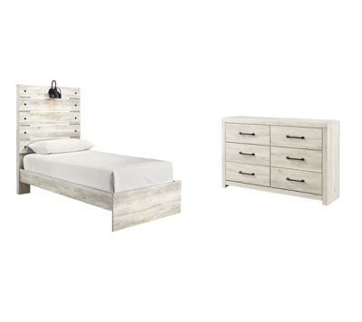 Click here for Cambeck Twin Panel Bed with Dresser  Whitewash prices