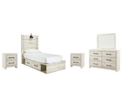 Click here for Cambeck Twin Panel Bed with 4 Storage Drawers with... prices