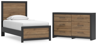 Vertani Twin Panel Bed with Dresser | Ashley