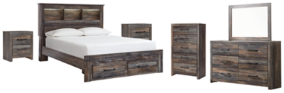 Click here for Drystan Queen Bookcase Bed with 2 Storage Drawers... prices