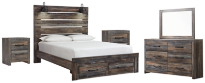 Click here for Drystan Queen Panel Bed with 2 Storage Drawers wit... prices