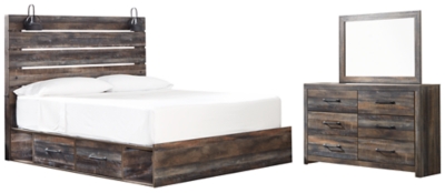 Click here for Drystan King Panel Bed with 4 Storage Drawers with... prices