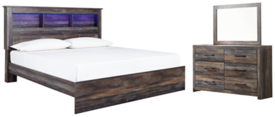 Click here for Drystan King Panel Bookcase Bed with Mirrored Dres... prices