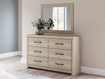 Click here for Senbry 6 Drawer Dresser and Mirror  Tan prices