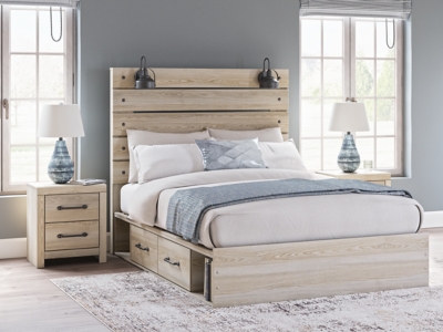 Click here for Senbry Queen Panel Bed with 4 Storage Drawers and... prices
