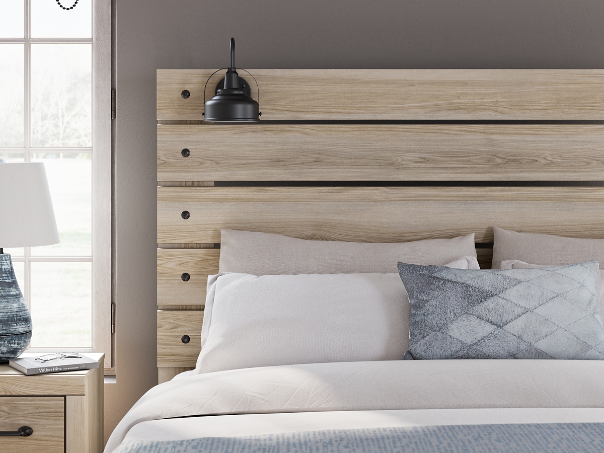 Tan wood headboard store