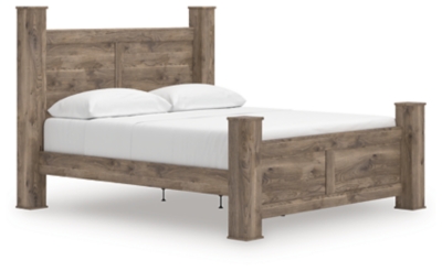 Click here for Keithland King Poster Bed  Brown prices