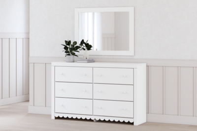 Click here for Mollviney 6 Drawer Dresser and Mirror  White prices