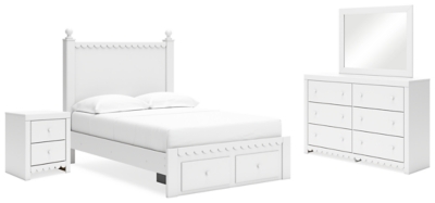 Click here for Mollviney Full Panel Storage Bed with Mirrored Dre... prices