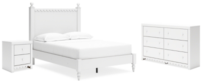 Click here for Mollviney Full Panel Bed with Dresser and Nightsta... prices