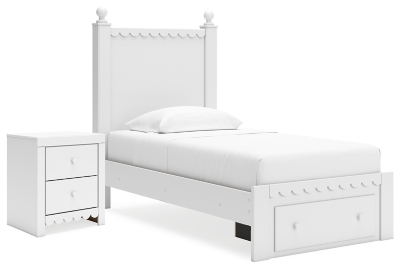 Click here for Mollviney Twin Panel Storage Bed with 2 Nightstand... prices
