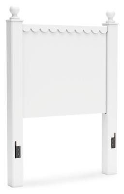 Click here for Mollviney Twin Panel Headboard  White prices