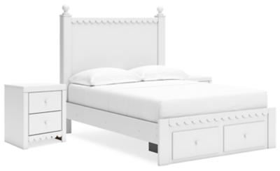 Click here for Mollviney Full Panel Storage Bed with 2 Nightstand... prices