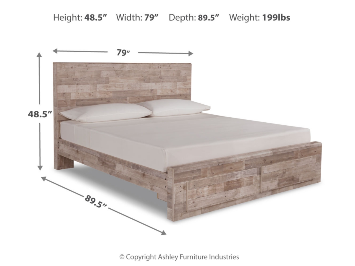Effie King Panel Bed with 2 Storage Drawers Ashley