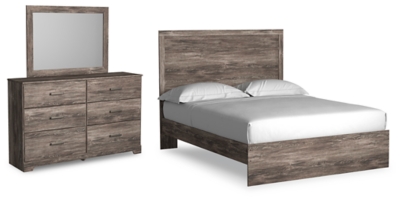 Click here for Ralinksi Queen Panel Bed with Mirrored Dresser  Gr... prices