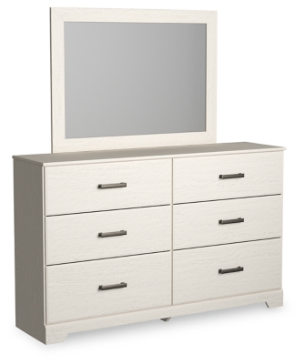 Click here for Stelsie 6 Drawer Dresser and Mirror  White prices