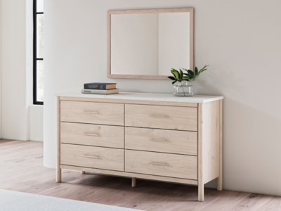 Click here for Cadmori 6 Drawer Dresser and Mirror  Two-tone prices