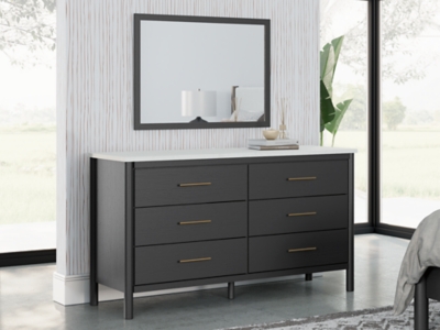 Click here for Cadmori 6 Drawer Dresser and Mirror  Black/White prices
