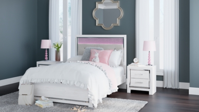 Click here for Altyra Full Panel Bed with Upholstered Headboard... prices