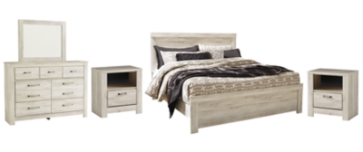 Click here for Bellaby King Panel Bed with Mirrored Dresser and 2... prices