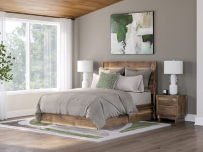 Click here for Zadilyn Queen Panel Bed with Storage  Brown prices