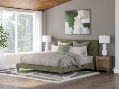 Click here for Zadilyn King Upholstered Bed with Roll Slats  Sage... prices