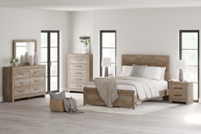 Click here for Gachester Queen Panel Bed with Mirrored Dresser  C... prices
