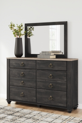 Nanforth 6 Drawer Dresser with Mirror | Ashley