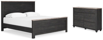 Nanforth King Panel Bed with Dresser | Ashley