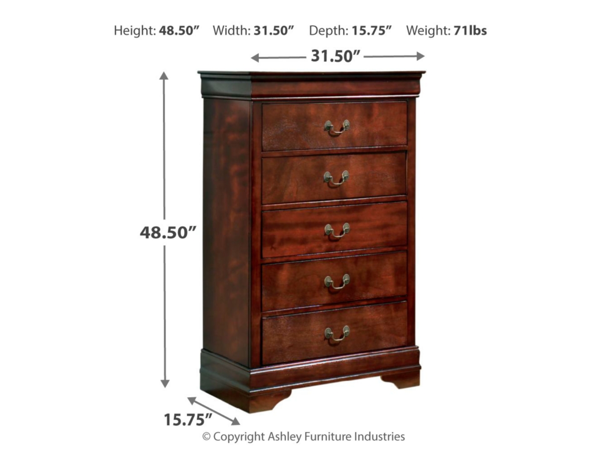 Ashley furniture 5 drawer chest store
