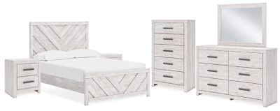 Click here for Cayboni Full Panel Bed with Mirrored Dresser  Ches... prices