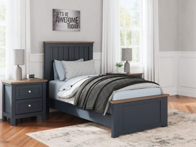 Click here for Landocken Twin Panel Bed  Brown/Blue prices