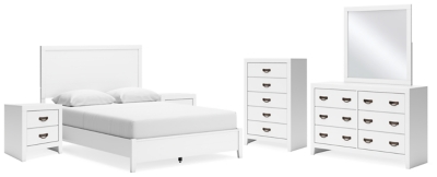 Click here for Binterglen Queen Panel Bed with Mirrored Dresser... prices