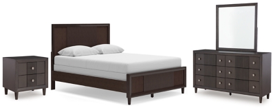 Click here for Urbantrack Queen Panel Bed with Mirrored Dresser a... prices
