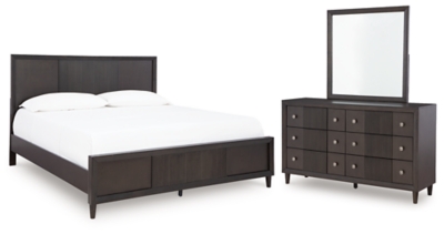 Click here for Urbantrack King Panel Bed with Mirrored Dresser  D... prices