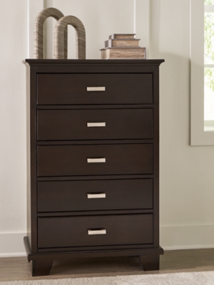 Click here for Covetown 5 Drawer Chest of Drawers  Dark Brown prices
