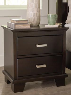Click here for Covetown 24 2 Drawer Nightstand  Dark Brown prices