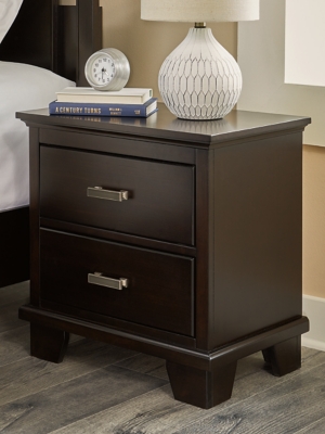 Click here for Covetown 24 2 Drawer Nightstand  Dark Brown prices