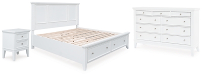 Click here for Trulani King Panel Storage Bed with Dresser and Ni... prices