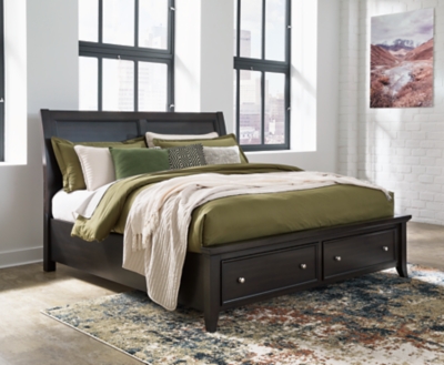 Click here for Bambori California King Sleigh Storage Bed  Dark B... prices