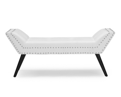 Click here for Tamblin Ottoman Seating Bench Leather  White prices