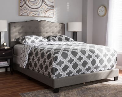 Click here for Vivienne Upholstered Bed  Gray prices