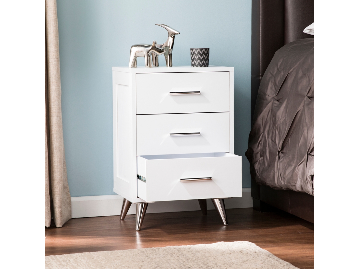 Southern Enterprises Furniture Three Drawer Nightstand Ashley
