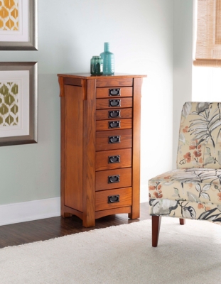 Click here for Linon Marlo Jewelry Armoire  Mission Oak prices
