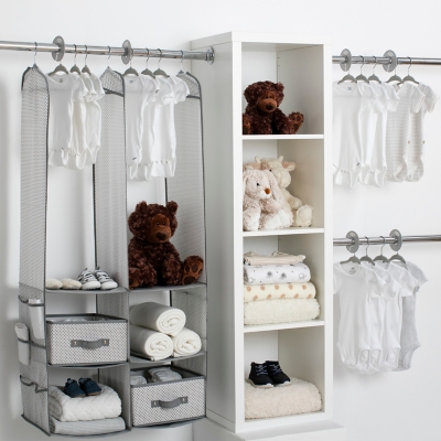 Click here for Delta Children 24-piece Nursery Storage Set  Gray prices