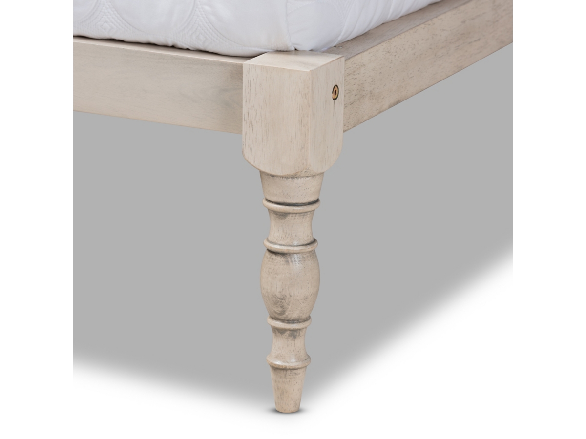 Iseline Antique Wood Queen Platform Bed Frame Ashley